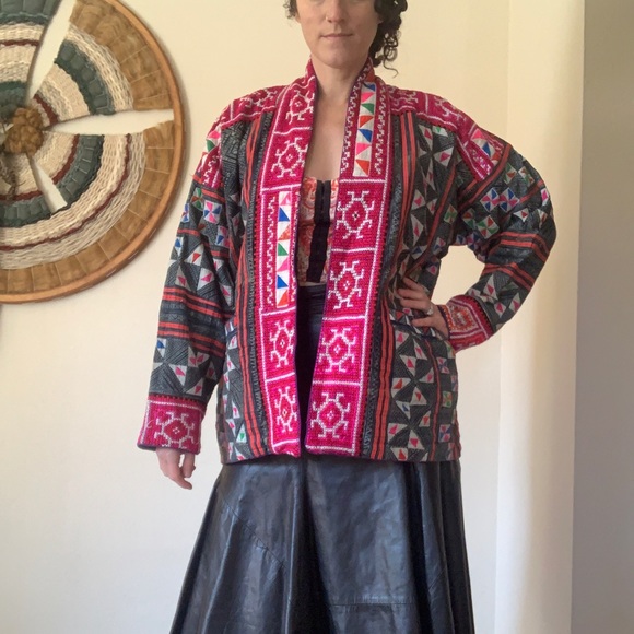 unlabeled | Jackets & Coats | Vintage Embroidered Quilt Jacket ...